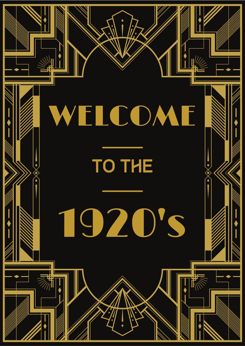 5 Great Gatsby 1920s Themed Party Signs - Etsy Ireland