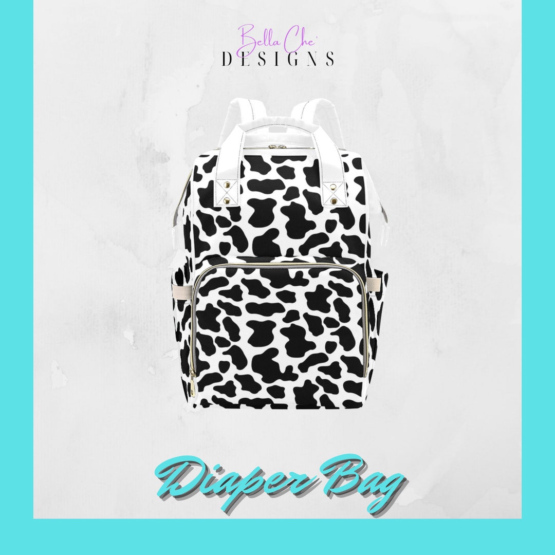 Cow Print Diaper Bag/custom Apparel/newborn Diaper Bag/mom to Be - Etsy