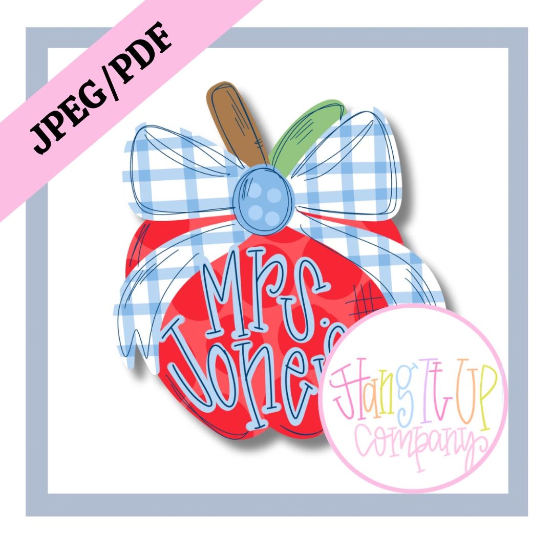 Teacher Apple TEMPLATE - Etsy