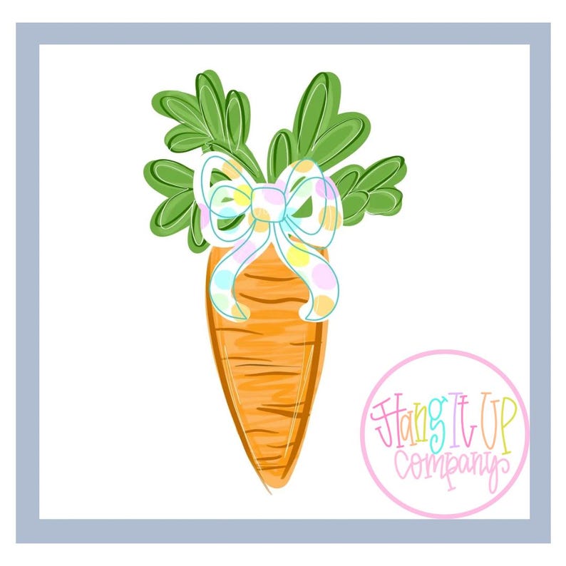 SVG Carrot With Bow TEMPLATE - Etsy