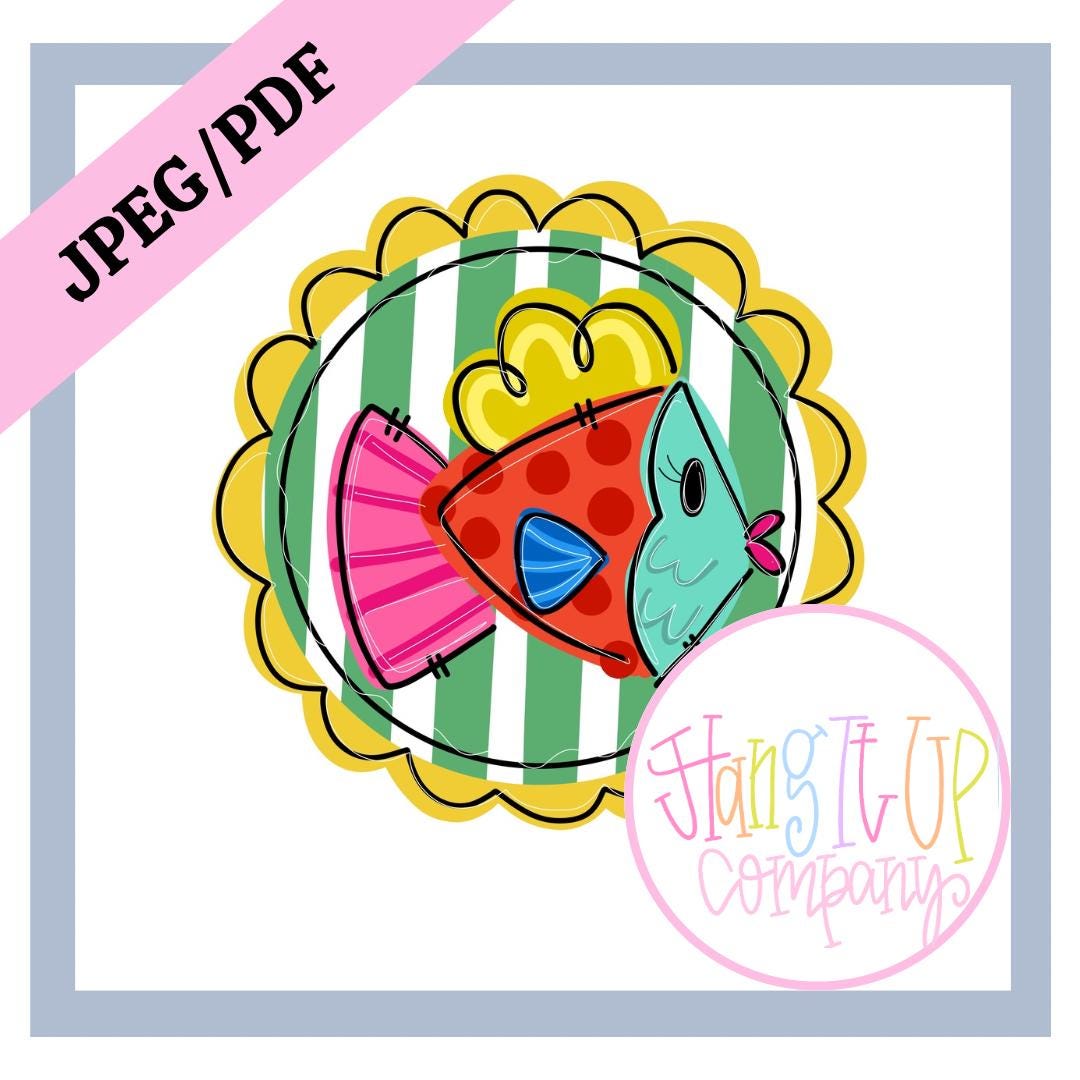 Colorful Fish TEMPLATE - Etsy