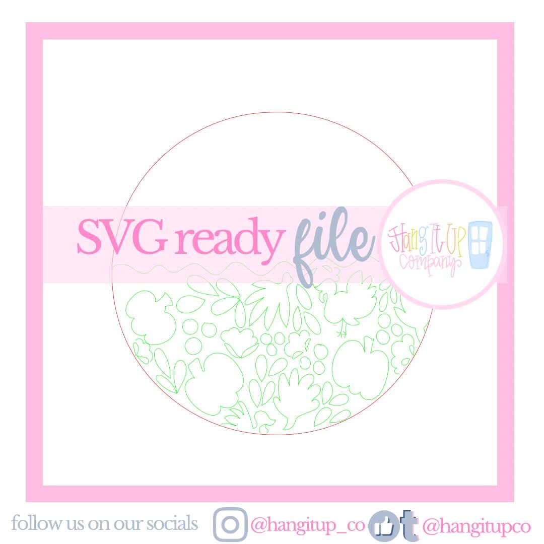 SVG Fall-ish Round Template - Etsy