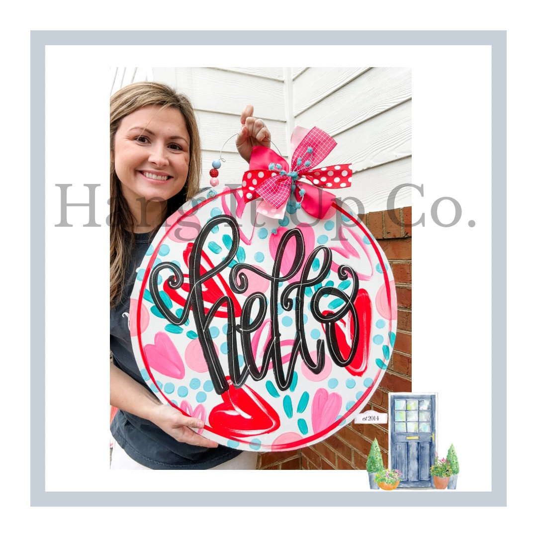 Valentines Hello TEMPLATE - Etsy