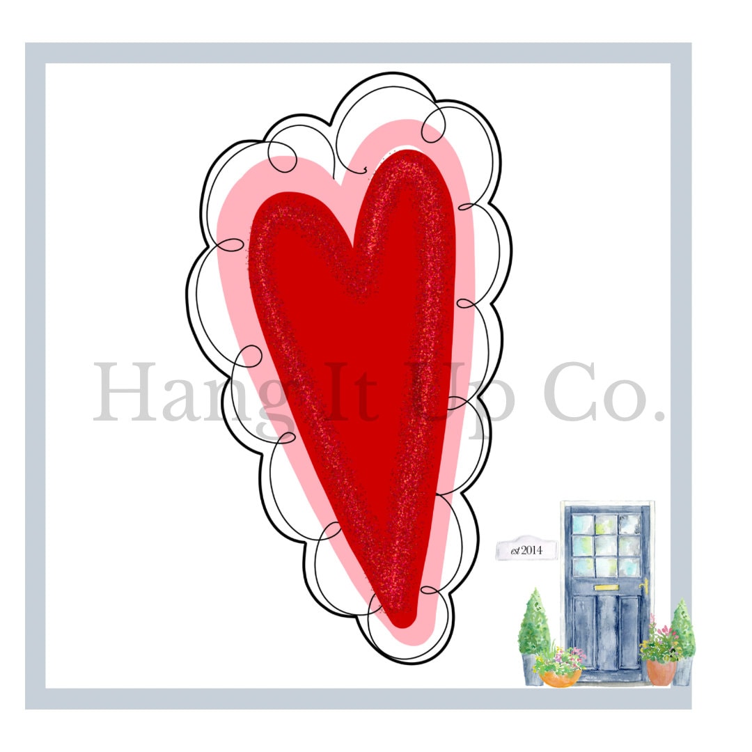 Valentines Heart TEMPLATE - Etsy