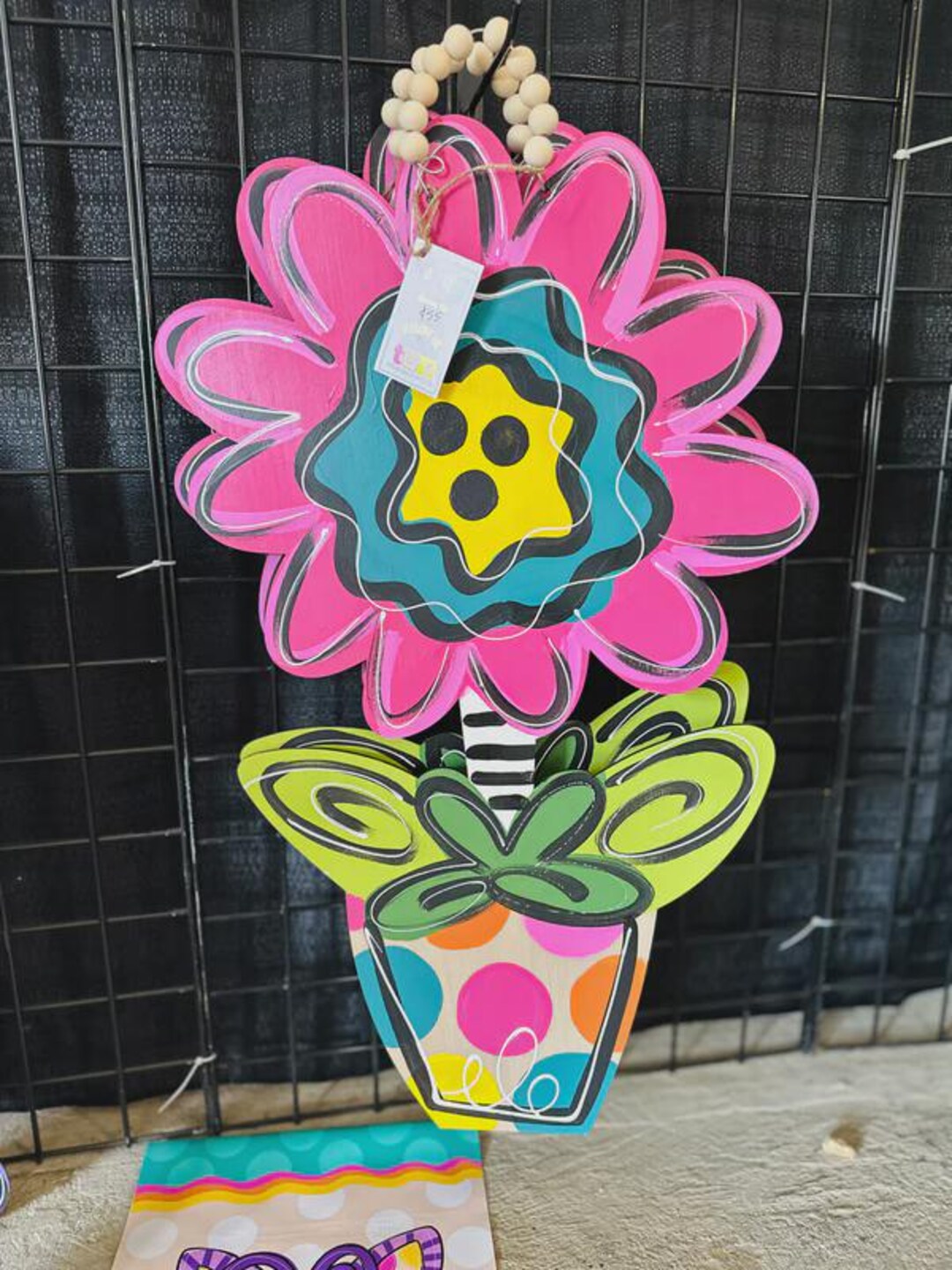 Funky Flower Door Hanger - Etsy