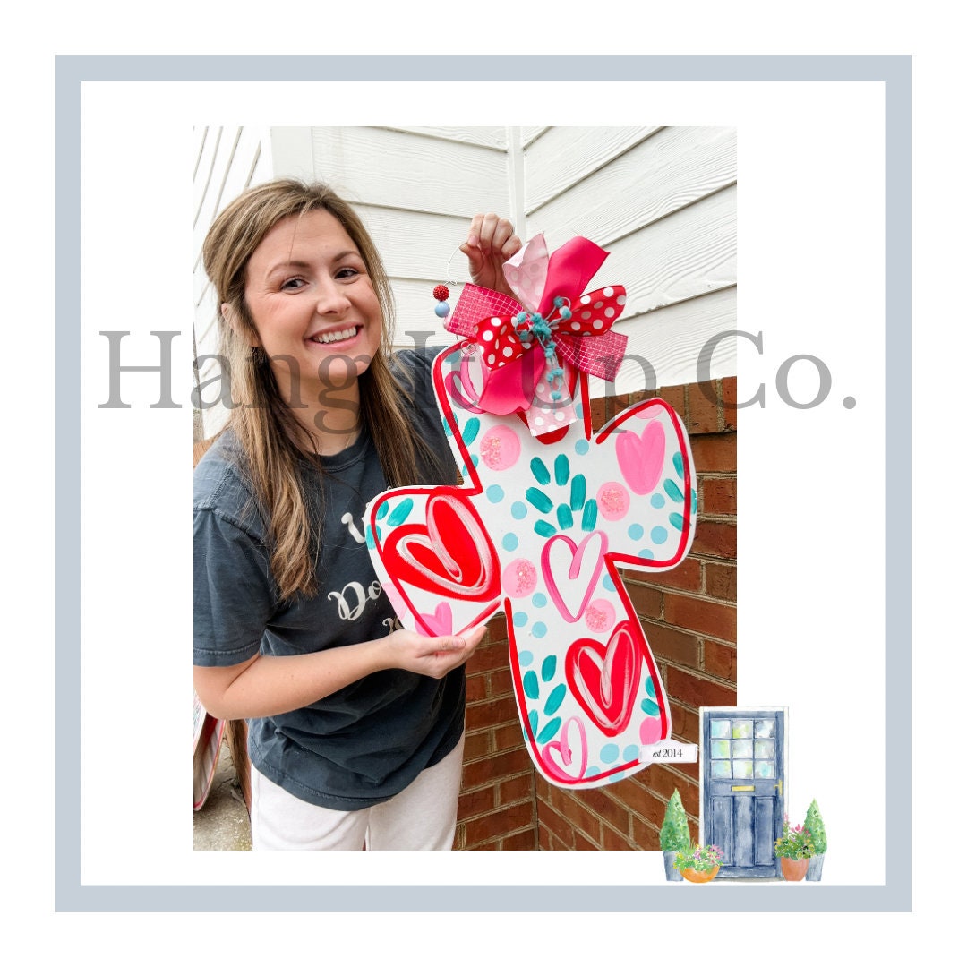 Valentines Cross TEMPLATE - Etsy