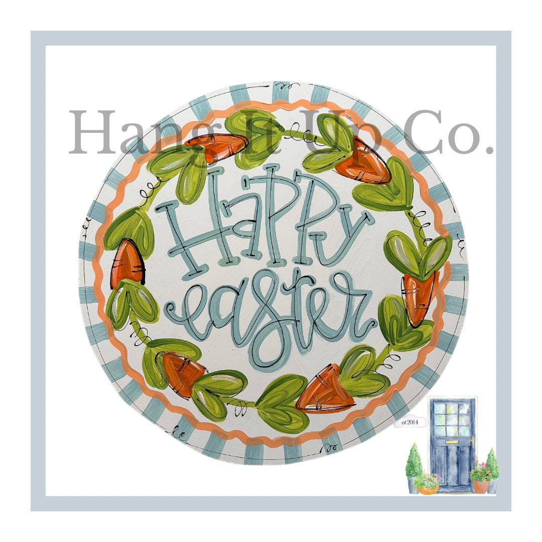 Happy Easter Circle TEMPLATE - Etsy