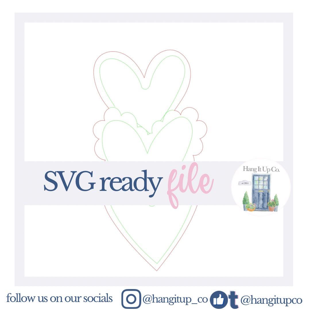 SVG Triple Heart TEMPLATE - Etsy