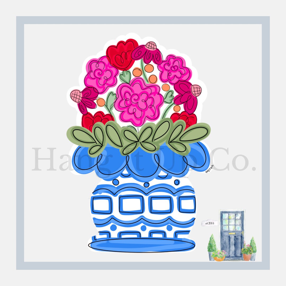 Floral Vase Template - Etsy
