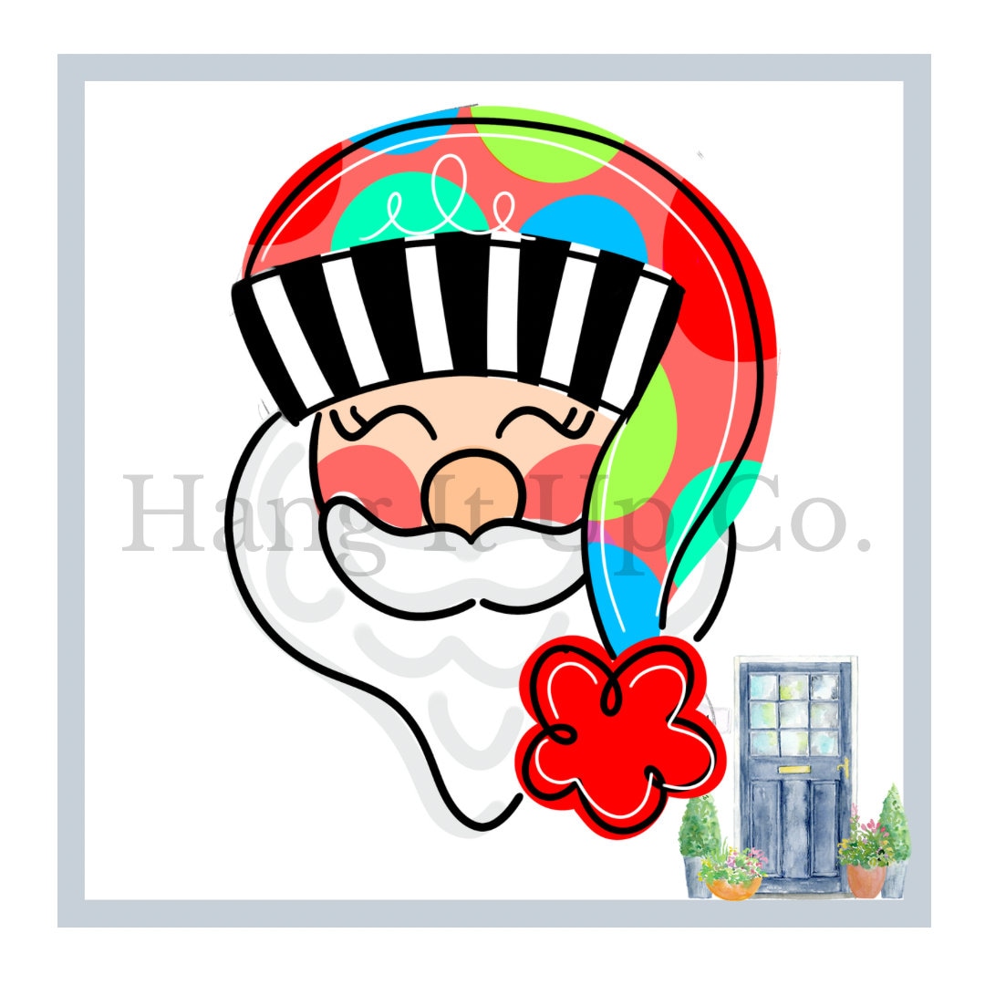 Colorful Santa TEMPLATE - Etsy