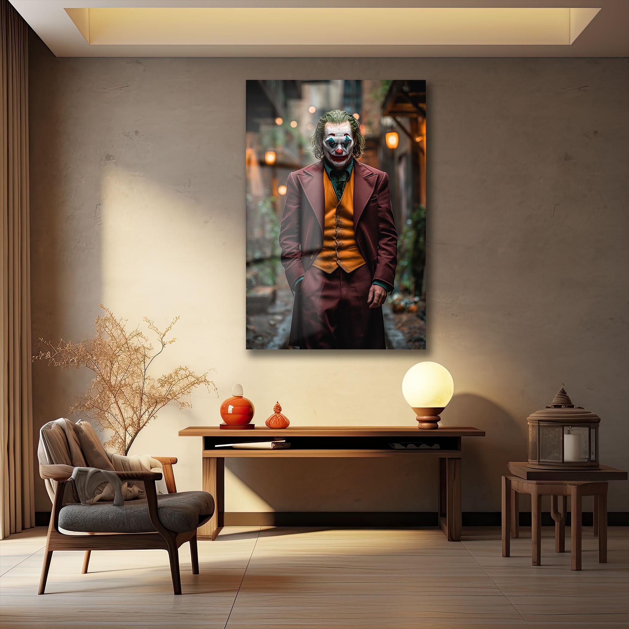 Joker Tempered Glass Wall Art Unique Decor Uv Print Glass Ready to Hang ...