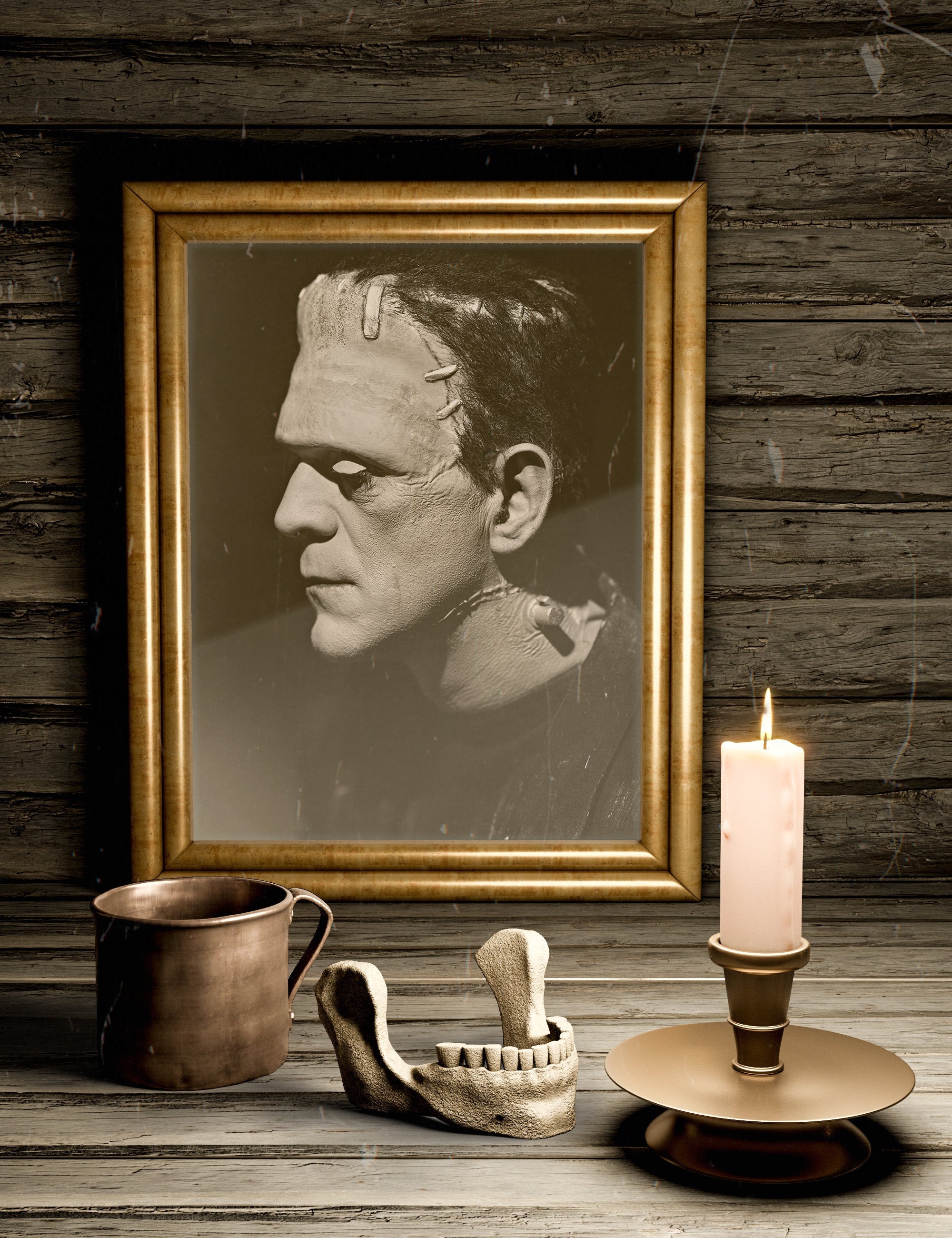 FRANKENSTEIN POSTER Printable Wall Art 30's Horror Movie Photo. Horror ...