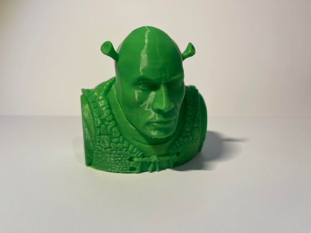 The Shrock 3D Printed Shrek / the Rock Bust Bust 3D Print - Etsy