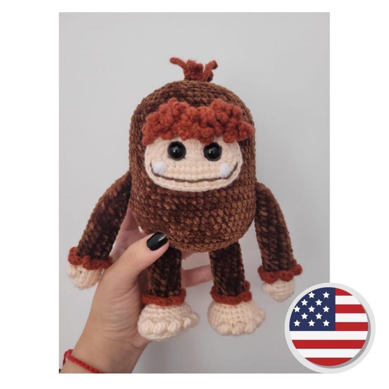 Sasquatch Amigurumi Crochet Pattern: Big Foot Plush Toy (PDF Pattern ...