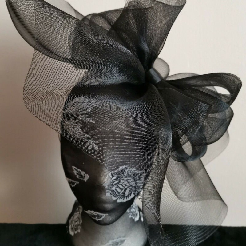 Black Bow Derby Hat - Etsy UK