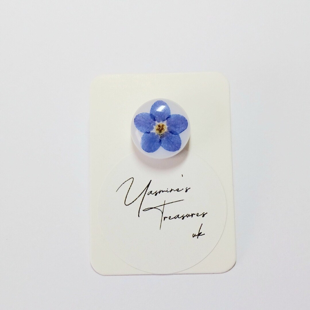 Handmade Forget Me Not Pin. Real Pressed Flowers. - Etsy UK
