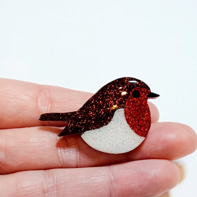 Handmade Robin Brooch - Etsy UK
