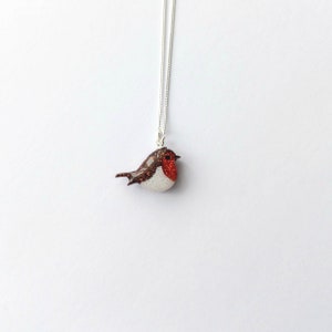 Handmade Glitter Robin Pendant With Sterling Silver Chain - Etsy UK