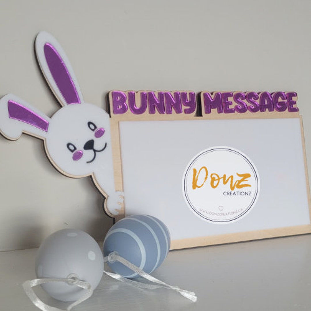 Easter Bunny Dry Erase Message Board | Acrylic | Wood | Rabbit ...