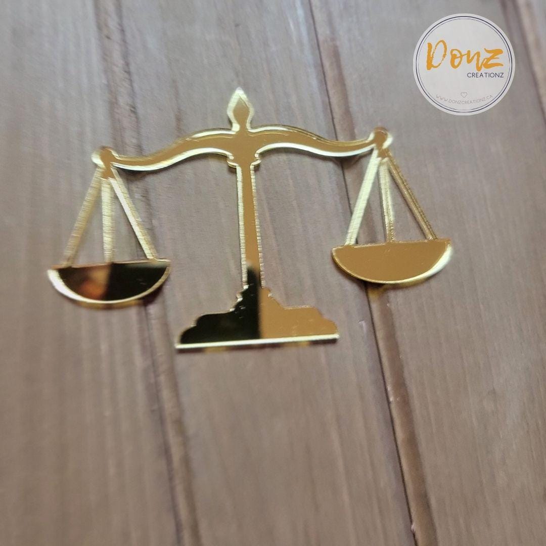 Scales of Justice Cake Charm | Cake Plaque | Graduation | Lawyer ...