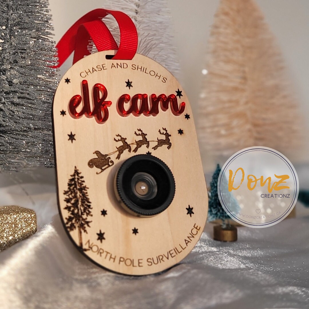 Elf Camera| Santa Camera| Name Tag |christmas Ornament| Gift Tag ...