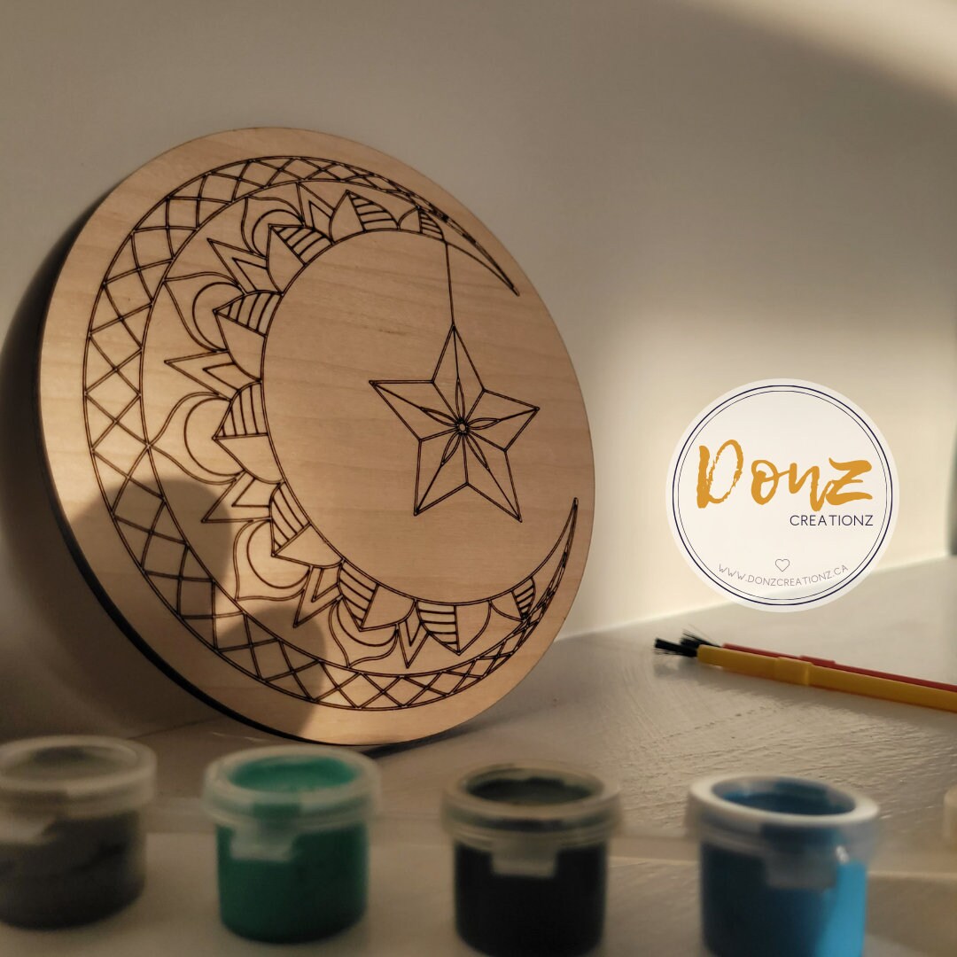 Ramadan Paint Your Own Wood Decor Wood Decor Islam Eid Mubarak Kareem ...