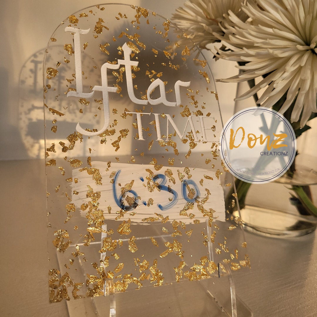 Iftar Time Dry-erase Board | Ramadan | Acrylic | Wood | Decor | Islam ...