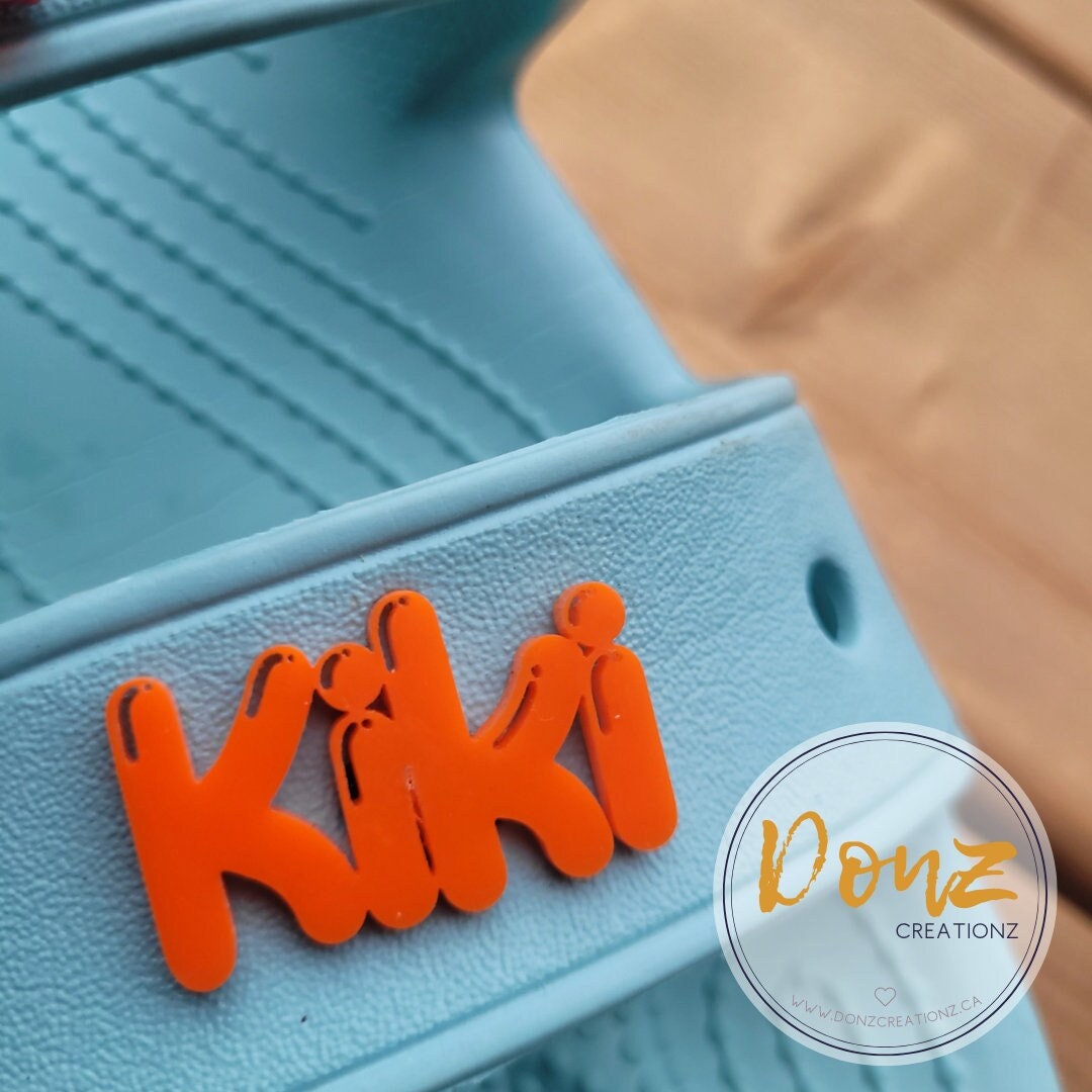 Bubble Letter Personalized Acrylic Croc Name Charm - Etsy