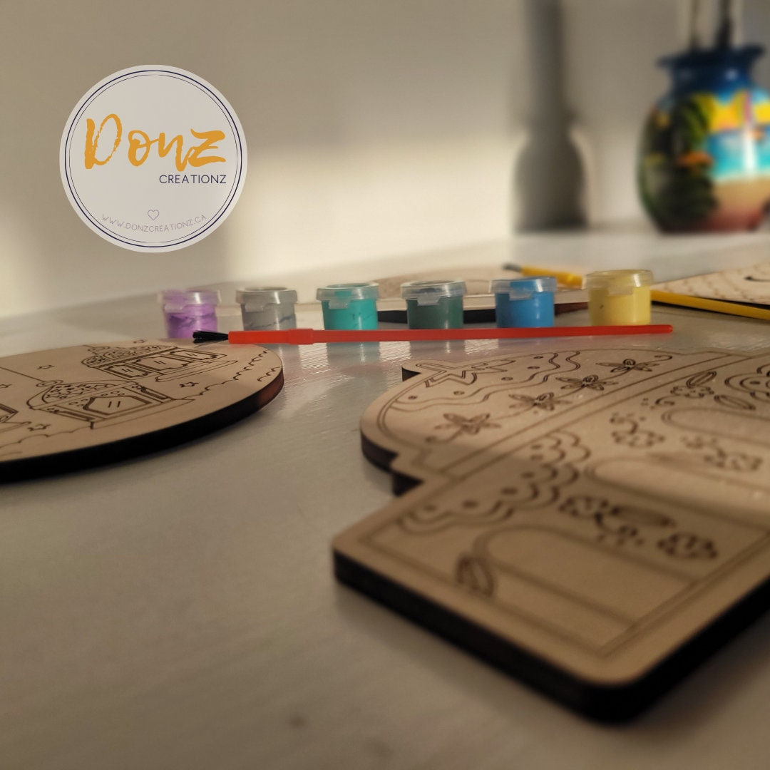 Ramadan Paint Your Own Wood Decor Wood Decor Islam Eid Mubarak Kareem ...