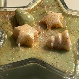 Christmas Candle in Star-shaped Glass Container - Etsy