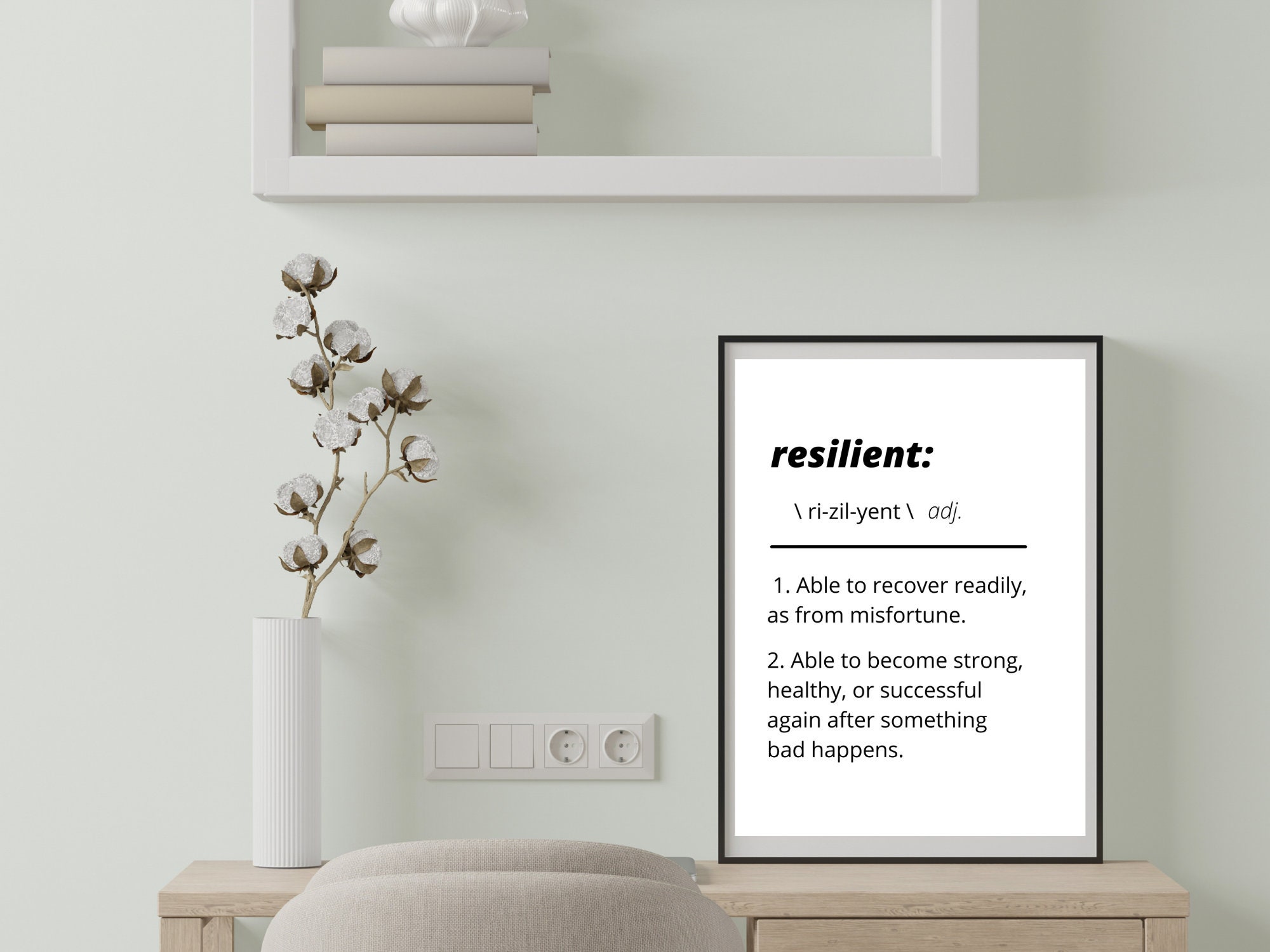Resilient - Definition - Printable Wall Art, Inspirational Quote, 18x24 ...