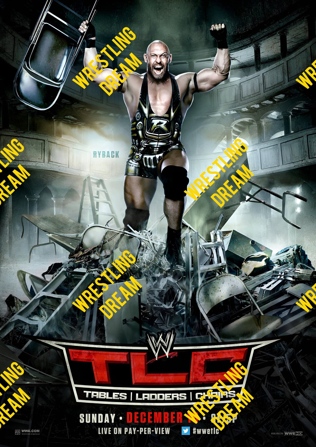 106.. TLC Tables Ladder Chairs 2012 Ppv Ryback Quality A4 A3 Poster - Etsy