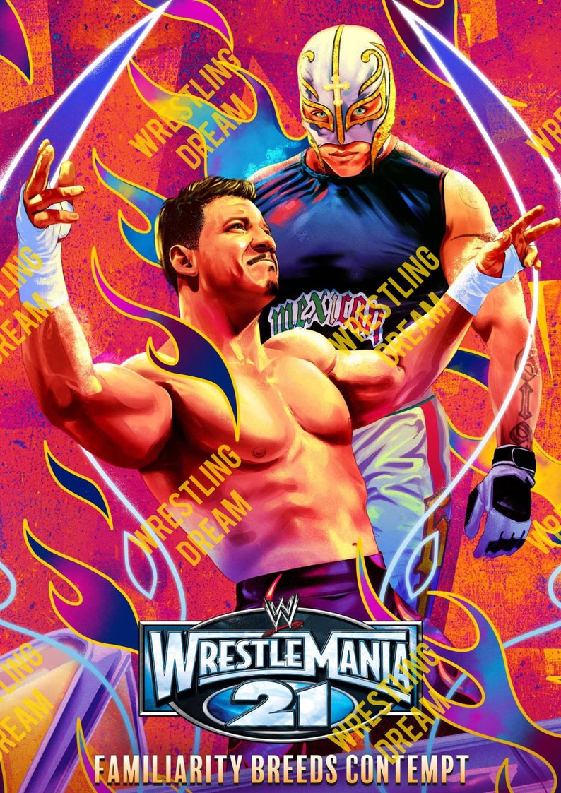 55.. WWE Wrestlemania 21 Rey Mysterio Eddie Guerrero - Etsy