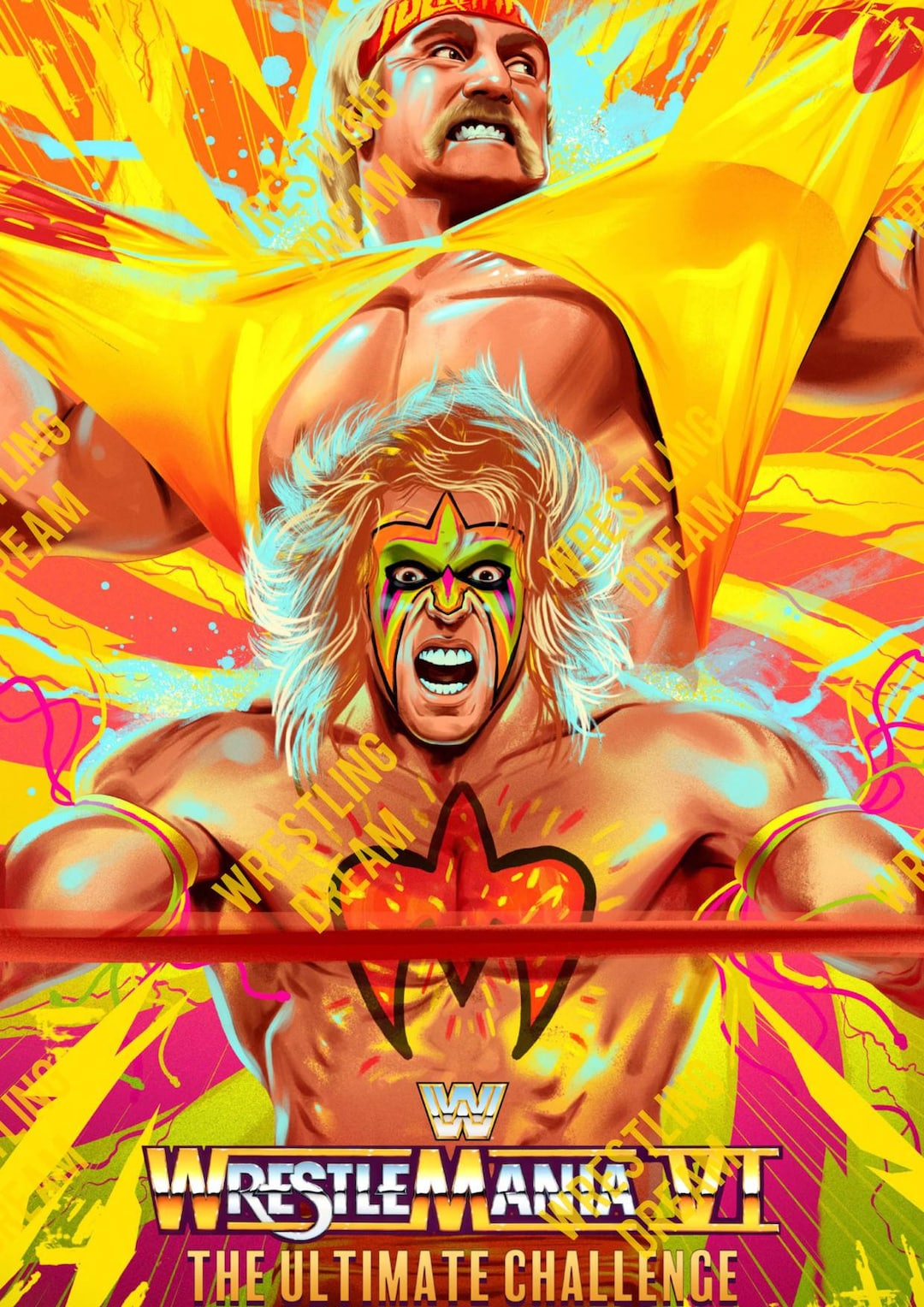 39.. WWF WWE Wrestlemania 6 the Ultimate Challenge Champion Vs Champion ...