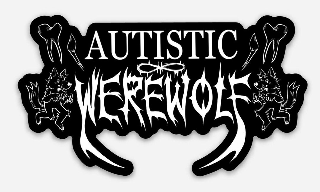 Autistic/trans Werewolf/vampire Sticker - Etsy