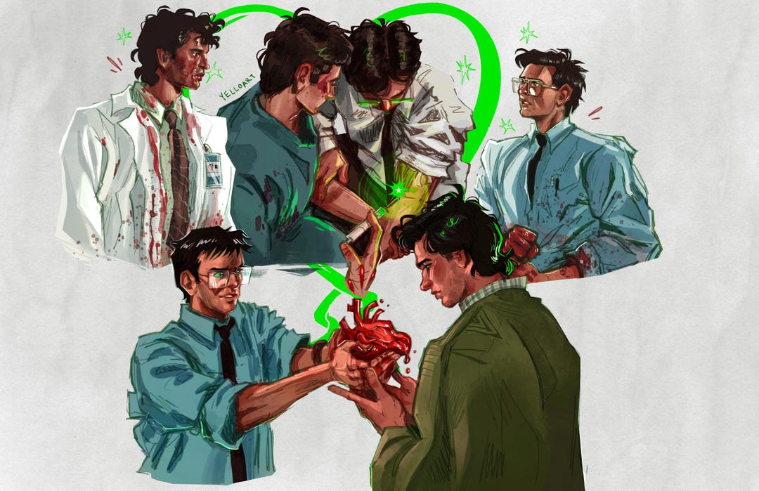 Reanimator Sparkly Stickers, Horror Art - Etsy
