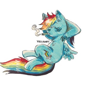 Mlp Stoner Pony Stickers - Etsy