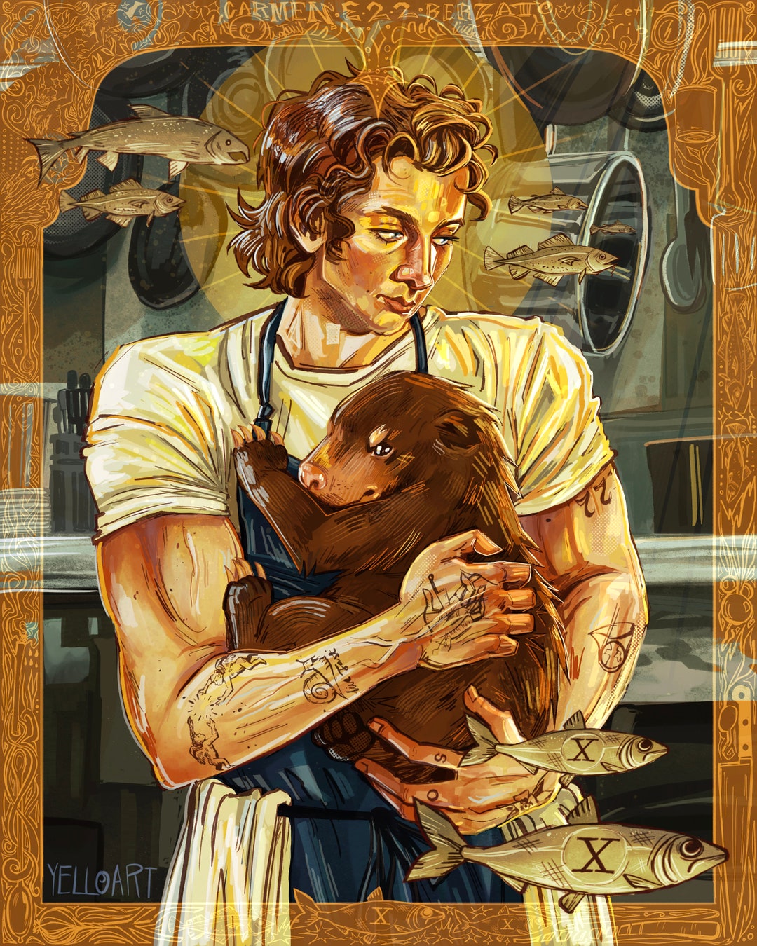 Carmy the Bear Print - Etsy