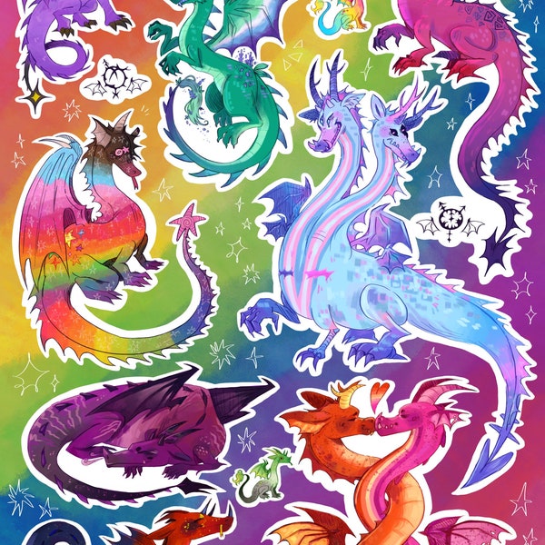 Pride Dragon - Etsy