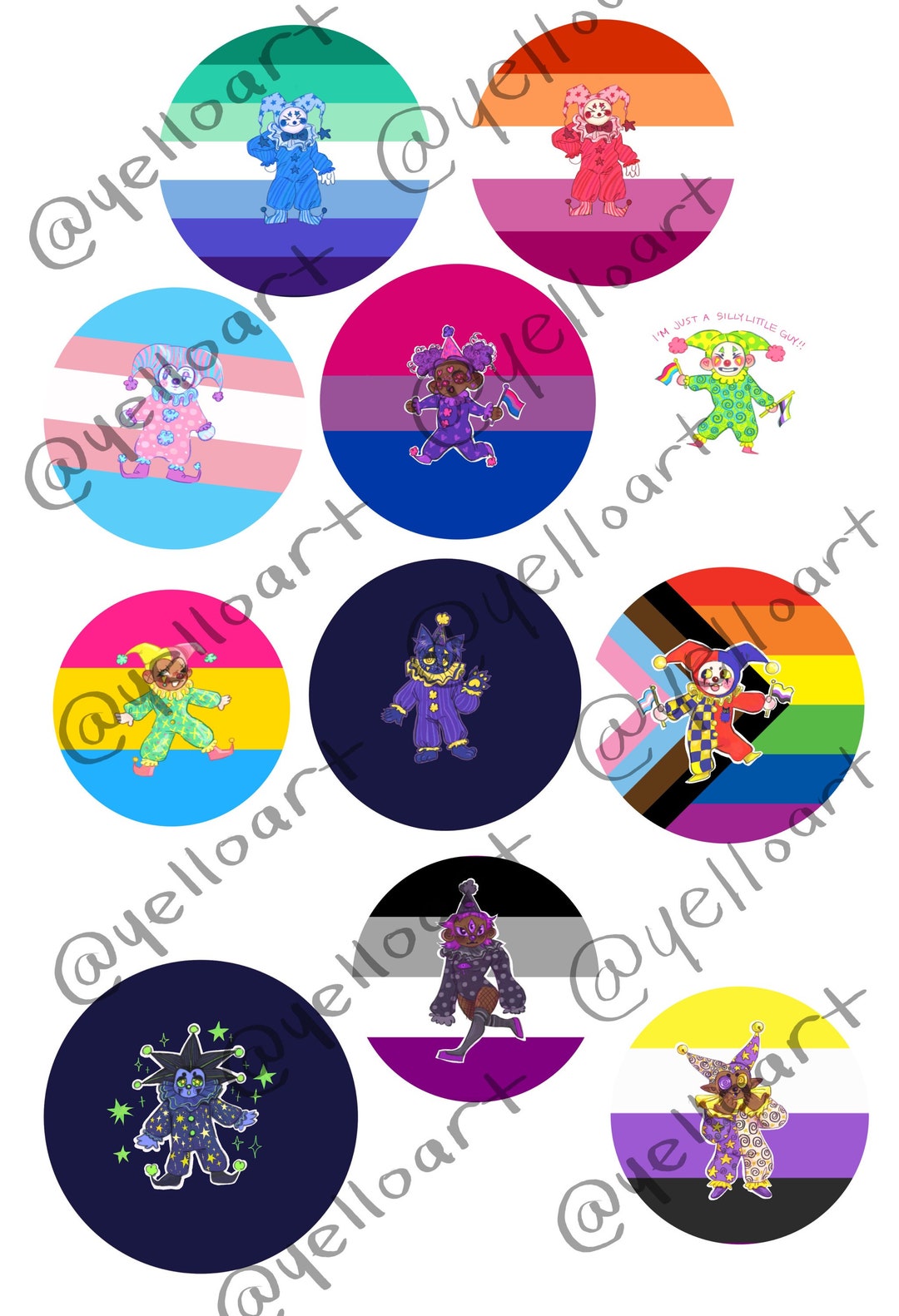 Pride Clown Pins - Etsy