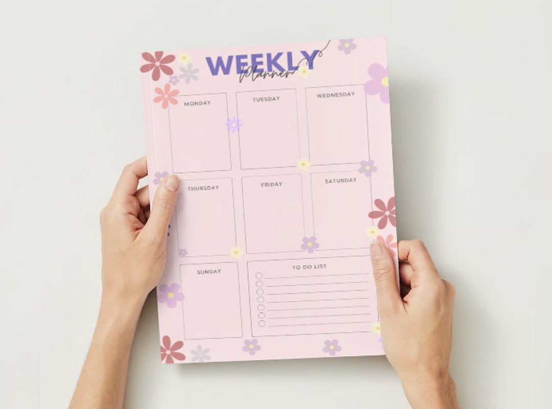 Spring Weekly Planner Printable to Do List, Minimal Weekly Schedule ...