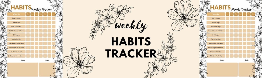 Weekly Habit Tracker Printable| Downloadable| Minimal Weekly Schedule ...