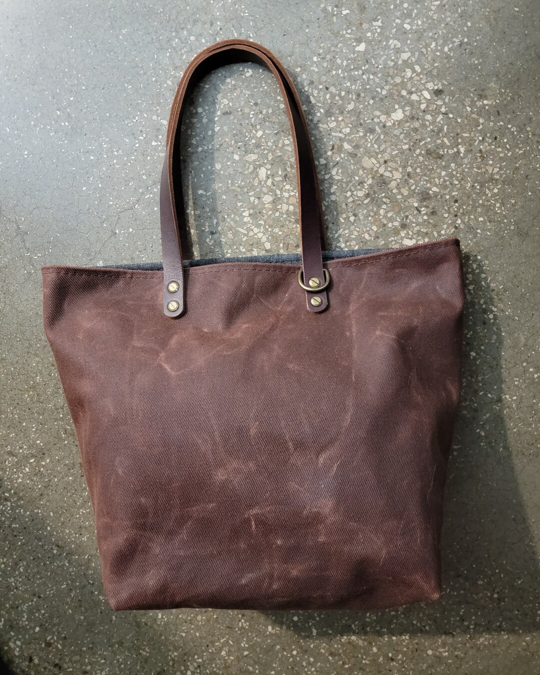 Waxed Twill Shopper Bag, Market Bag, Heavy Weight, Chunky Shopper Bag ...