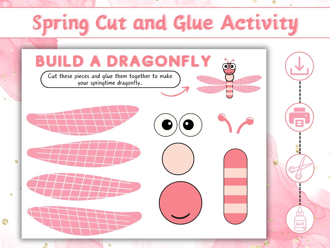Build a Dragonfly Craft | Digital Download | Fun DIY Cut and Assemble ...