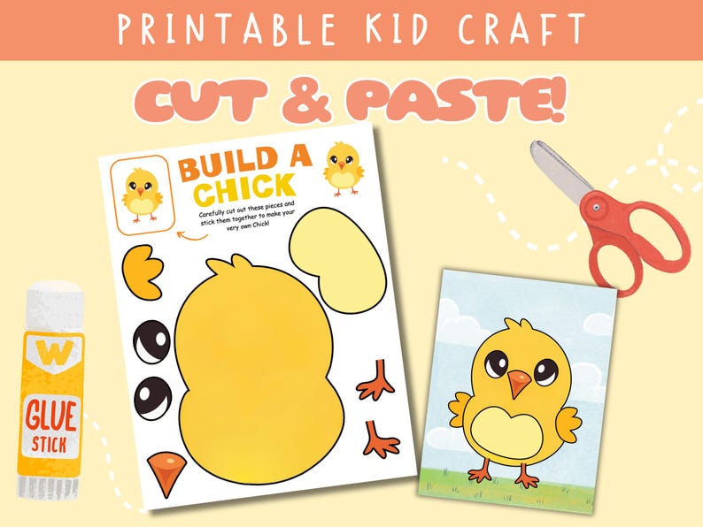 Printable Build a Chick Craft for Kids| Fun DIY Paper Activity | Easy ...