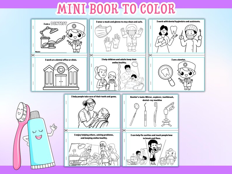 Dentist Themed Career Activity Sheets for Kids | Printable Dental Role ...