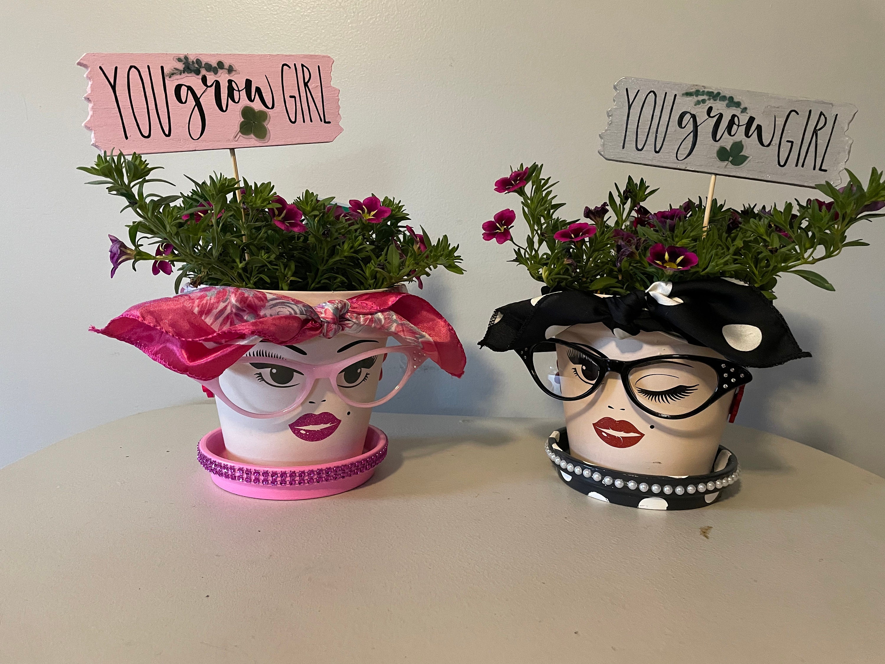 6 “ Terra Cotta Face Planter Pot - Etsy