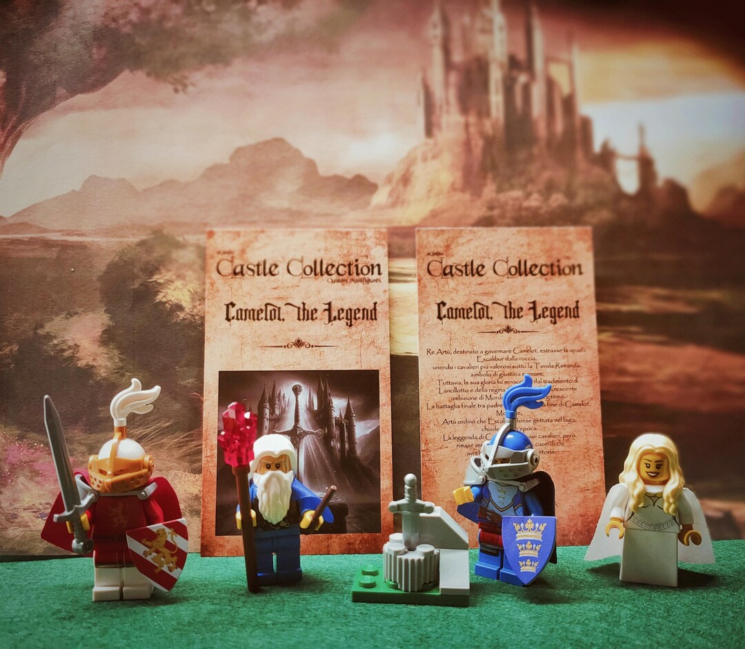 Lego Minifigures Castle UV Printed Handmade Camelot King Arthur ...