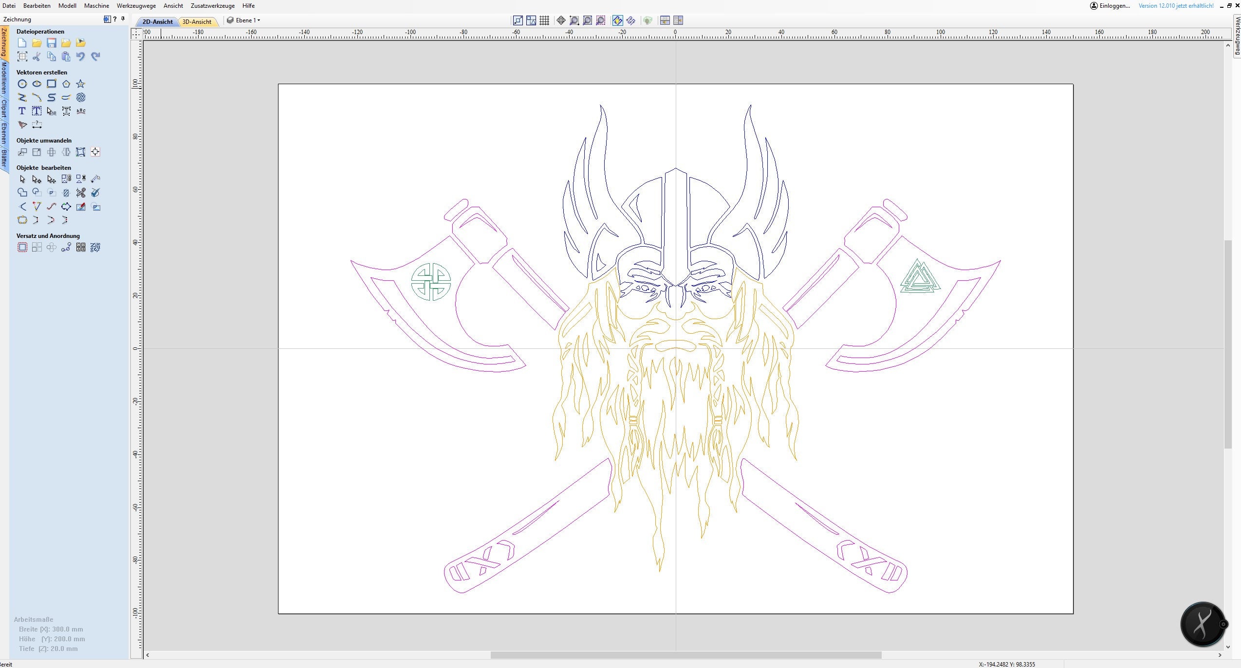 Viking .DXF .SVG .CRV Vectric Inkscape.... - Etsy