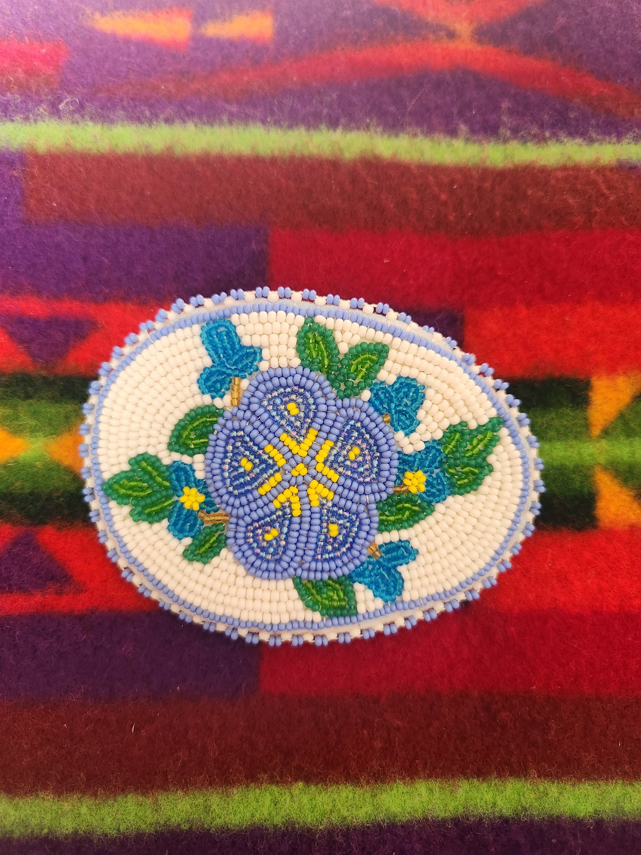Large Vintage Beaded Flowers Powwow Regalia free Shipping - Etsy